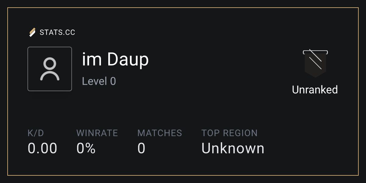 Siege Stats - Stats.CC im Daup Seasons - Rainbow Six Siege Player Stats