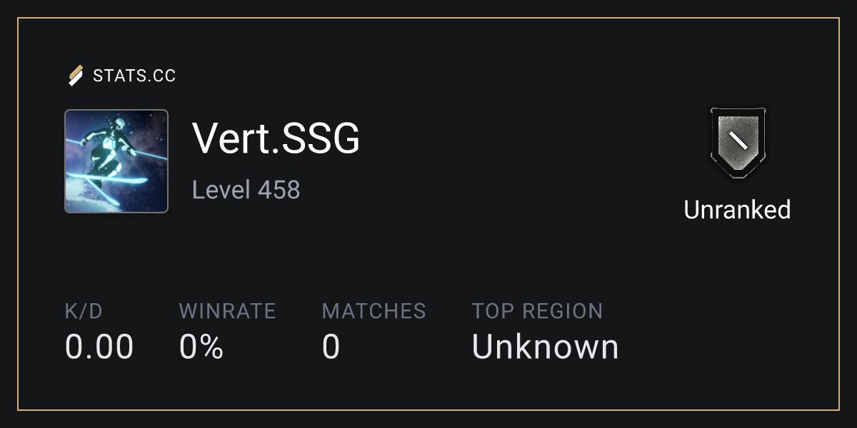 Siege Stats - Stats.CC Vert.SSG - Rainbow Six Siege Player Stats